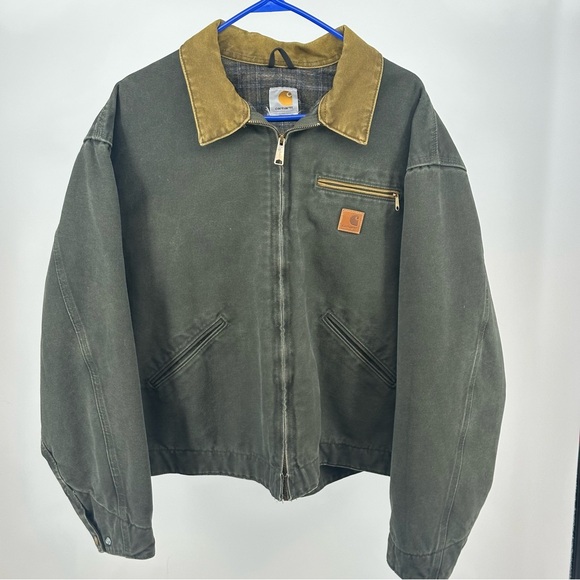 Carhartt | Jackets & Coats | Mens 2x Carhartt Green Jacket With Apple ...